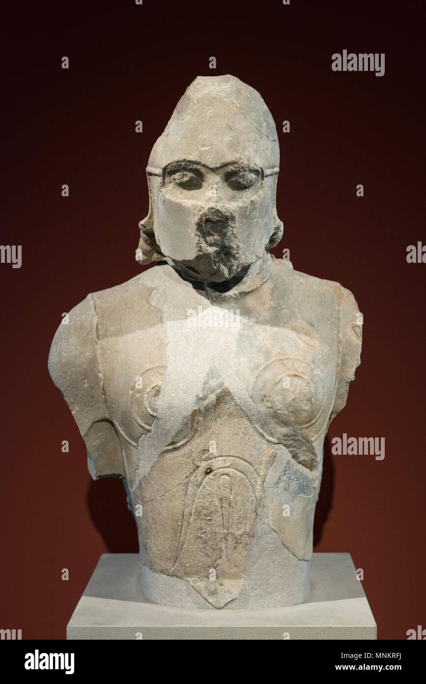 Berlin. Germany. Altes Museum. Torso of a Hoplite Warrior, marble, ca ...