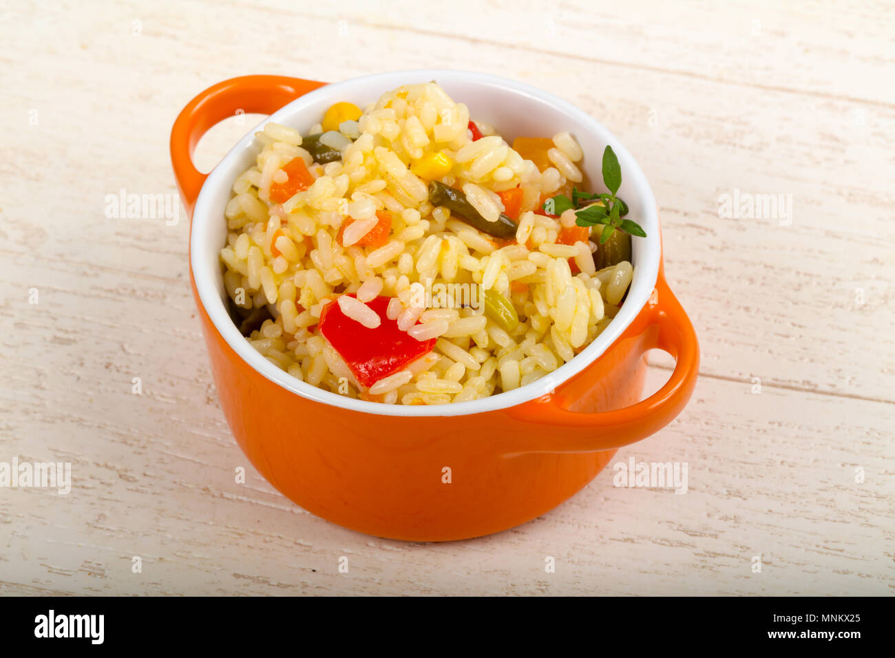 Mexican rice with vegetables and herbs Stock Photo - Alamy