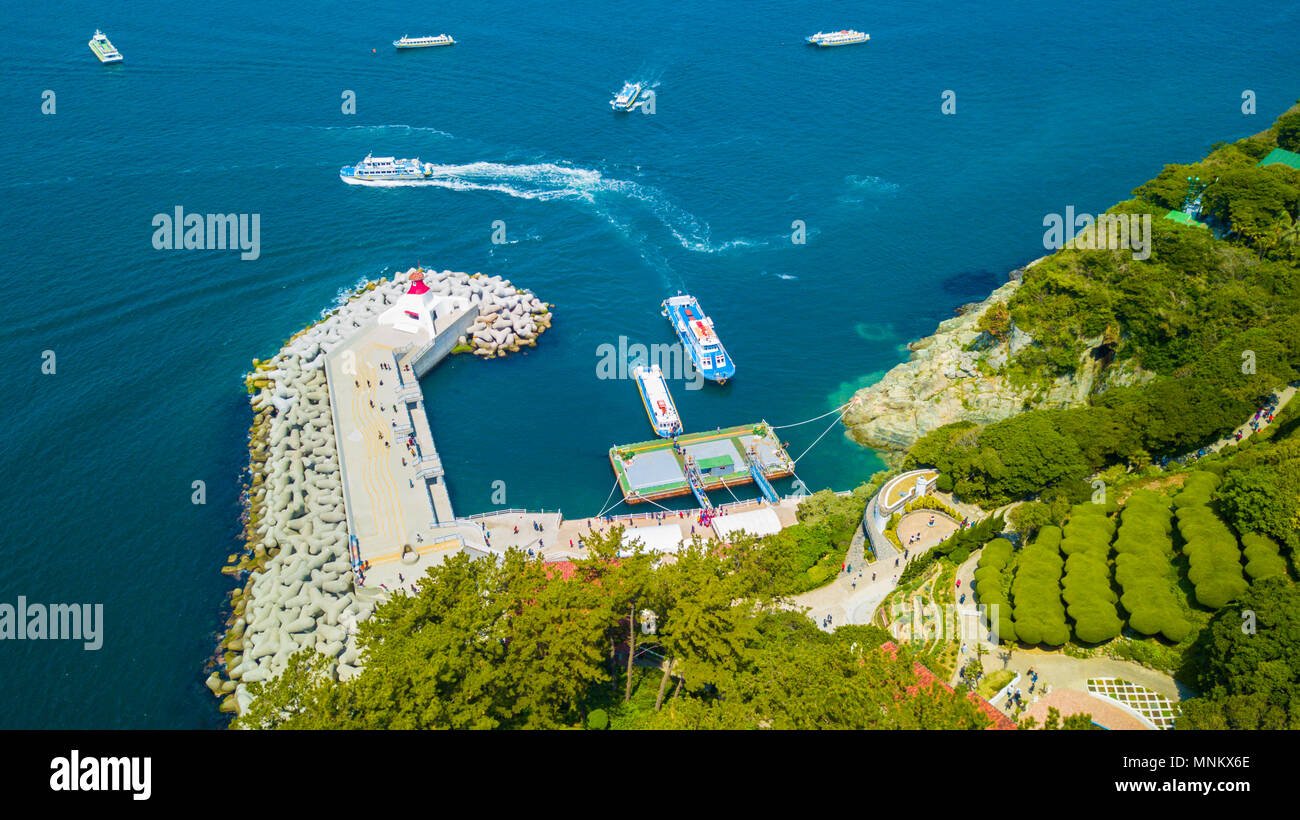 Aerial view of Oedo Botania island located in Geoje island of South ...