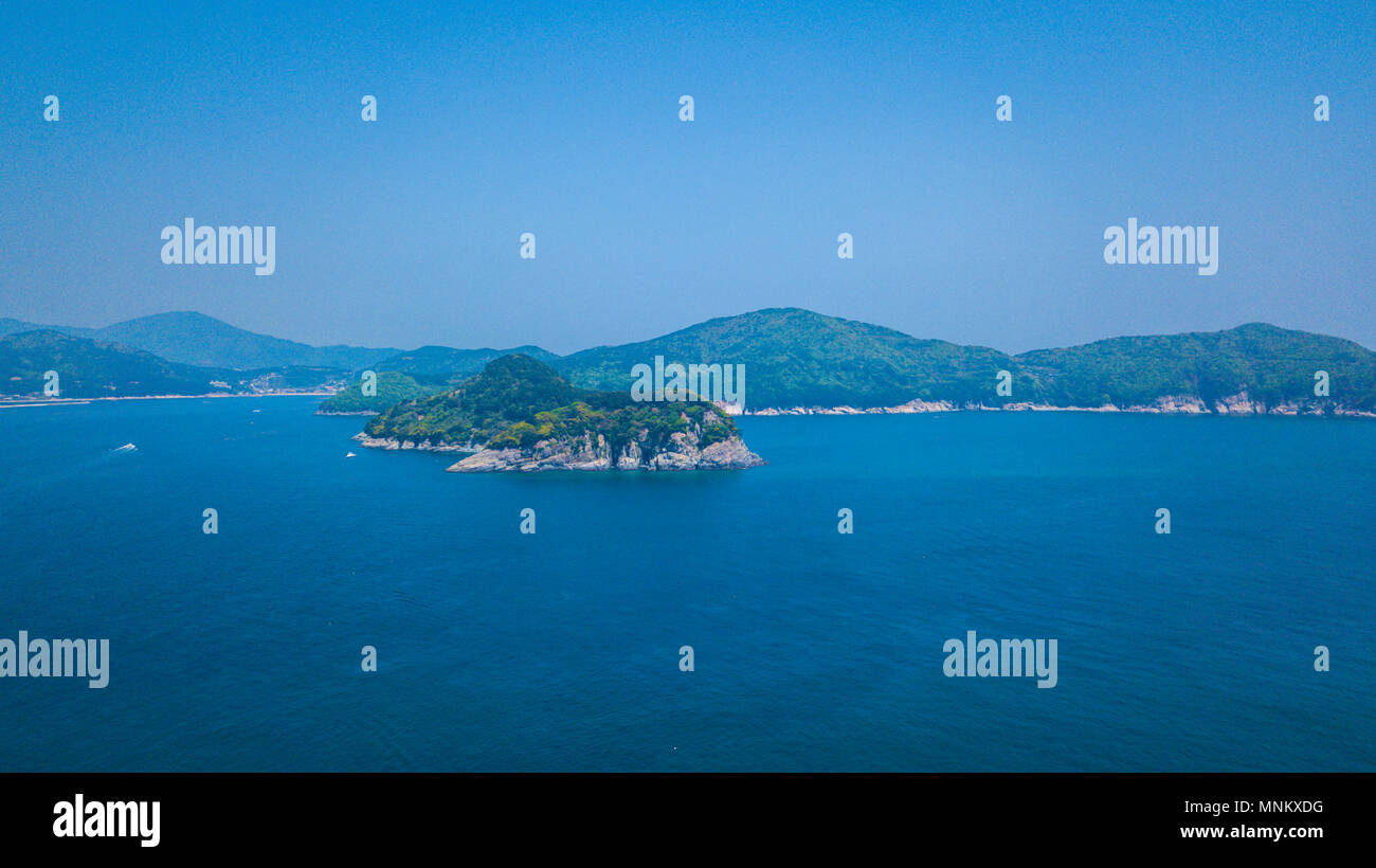 Aerial view of Oedo Botania island located in Geoje island of South ...