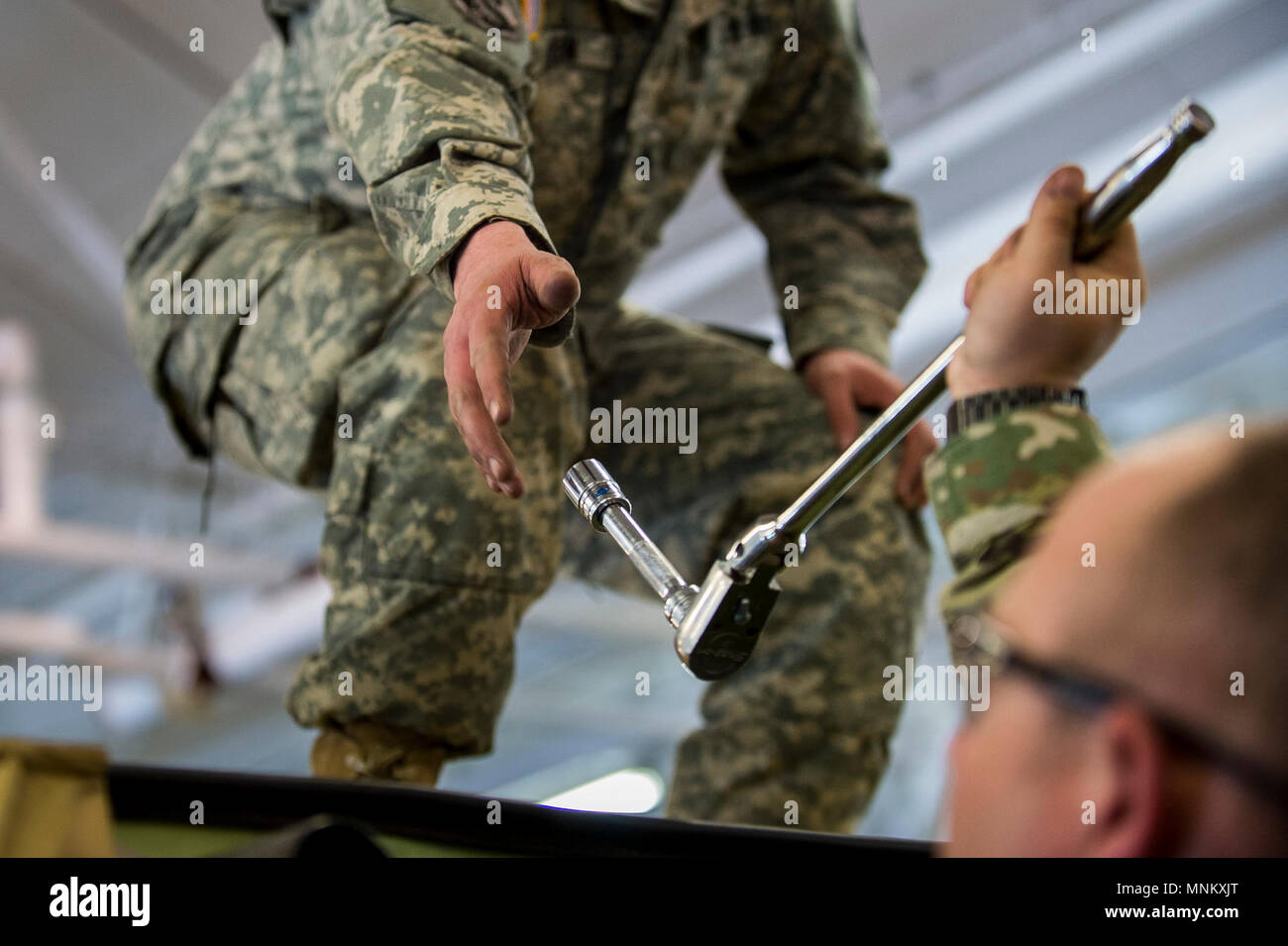 A U.S. Army Reserve mechanic from within the 200th Military Police ...