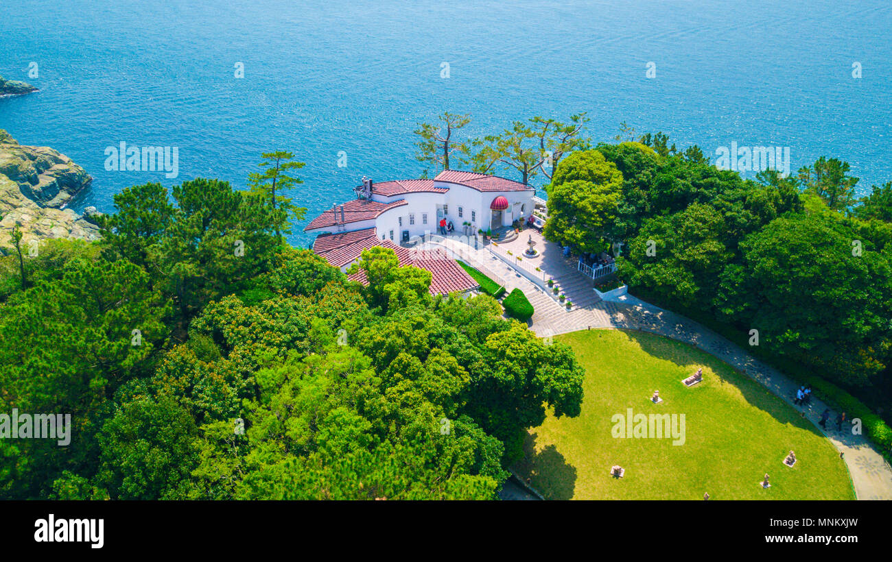 Aerial view of Oedo Botania island located in Geoje island of South ...