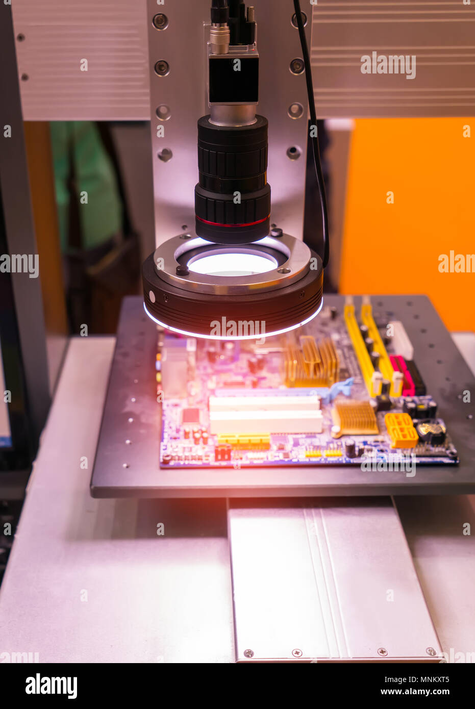 Robotic vision sensor camera system in phone intellegence factory Stock ...