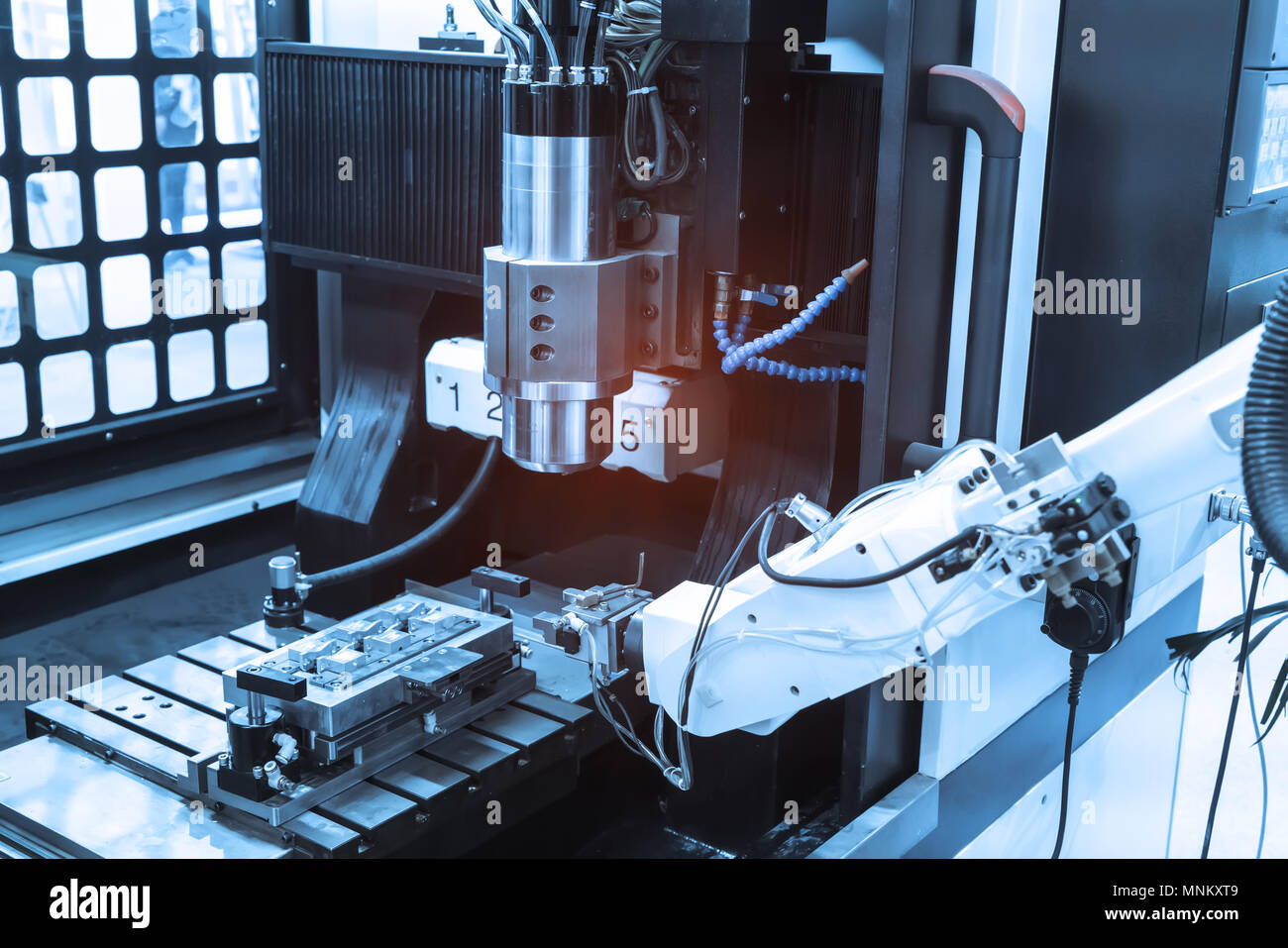 Cnc milling machine milling heads hi-res stock photography and images ...