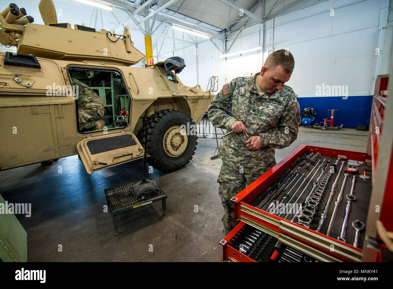 Sgt. Thomas Green, a U.S. Army Reserve mechanic with the 447th Military ...