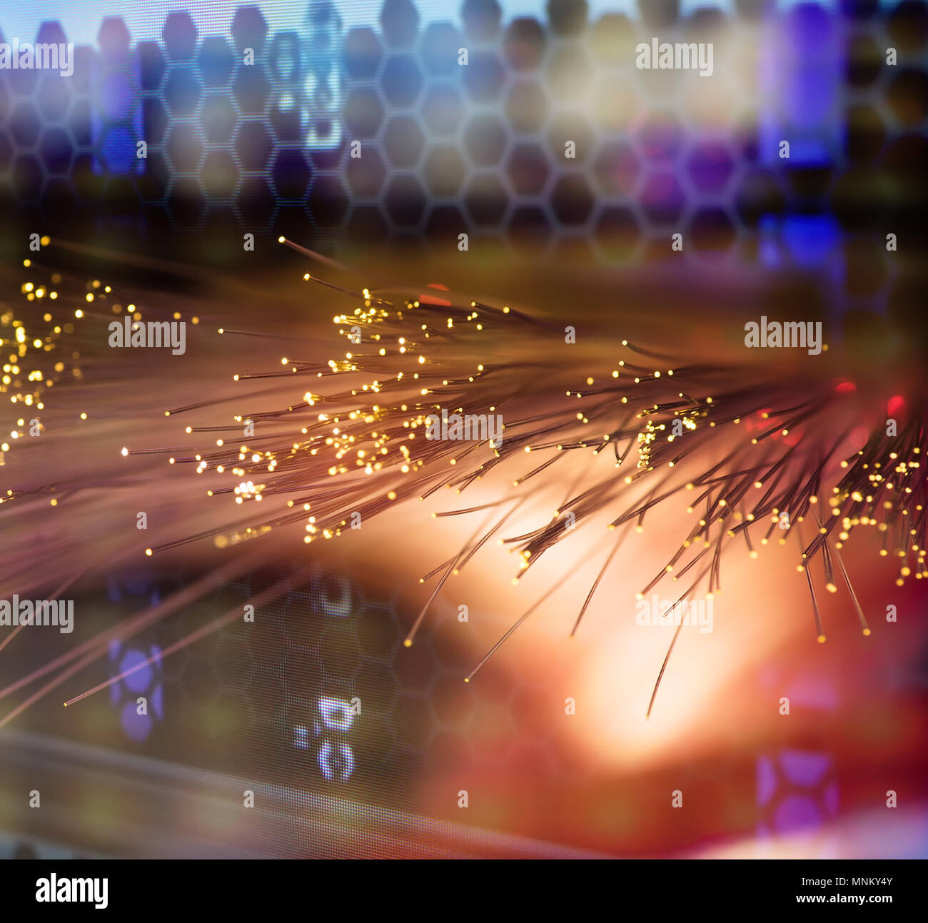 fiber optic network line cable background Stock Photo - Alamy