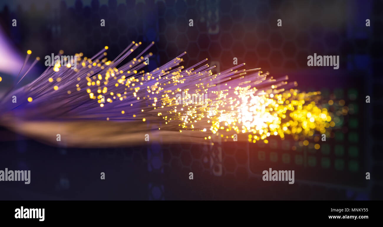 fiber optic network line cable background Stock Photo - Alamy