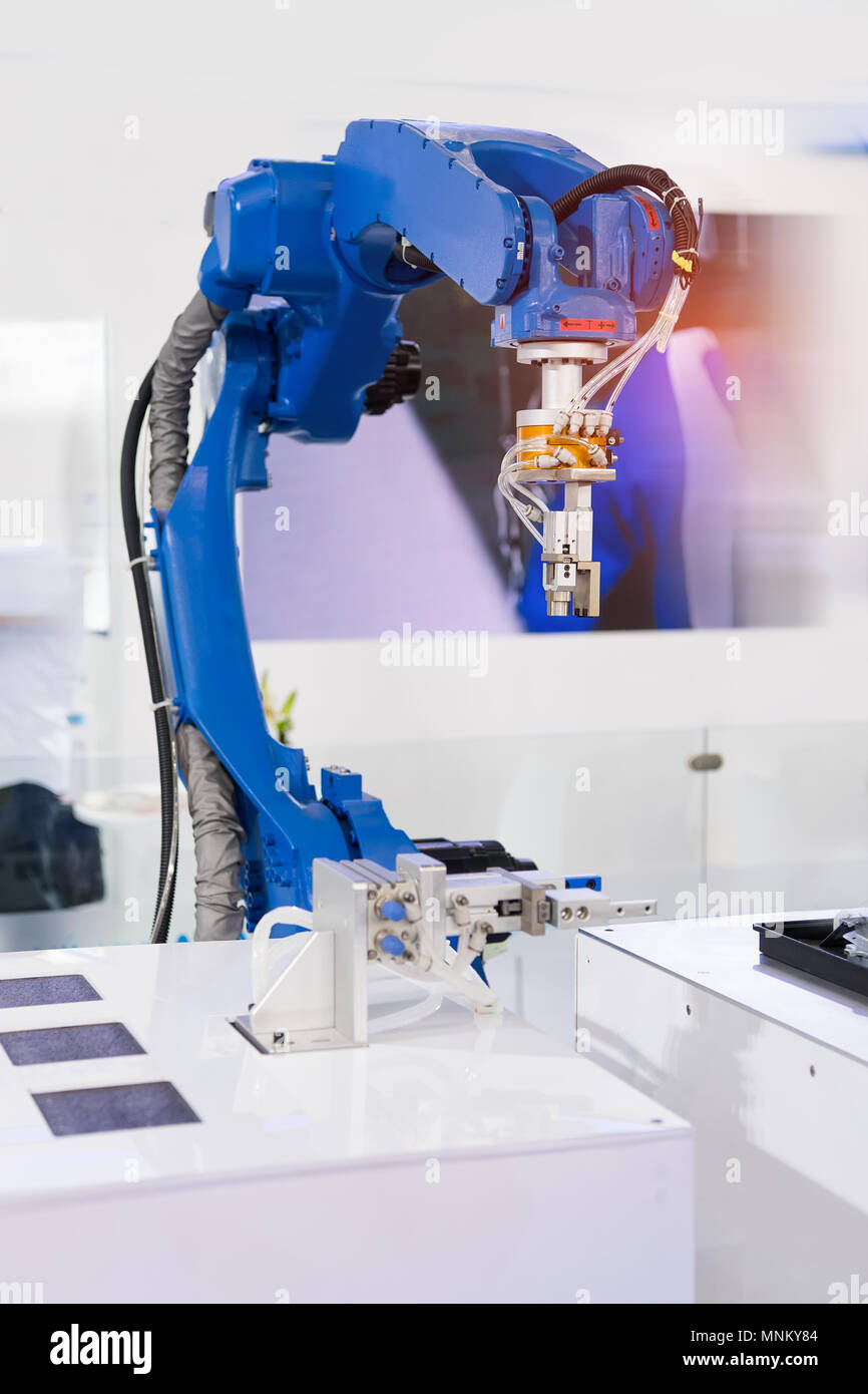 robotic machine tool in industrial manufacture plant,Smart factory ...