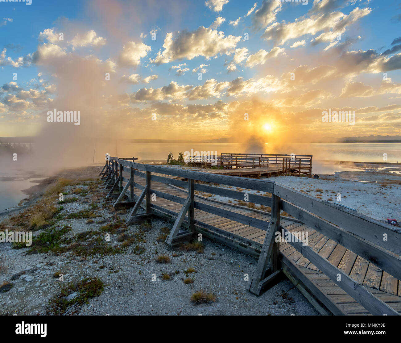 Hot Springs Sunrise Stock Photo - Alamy
