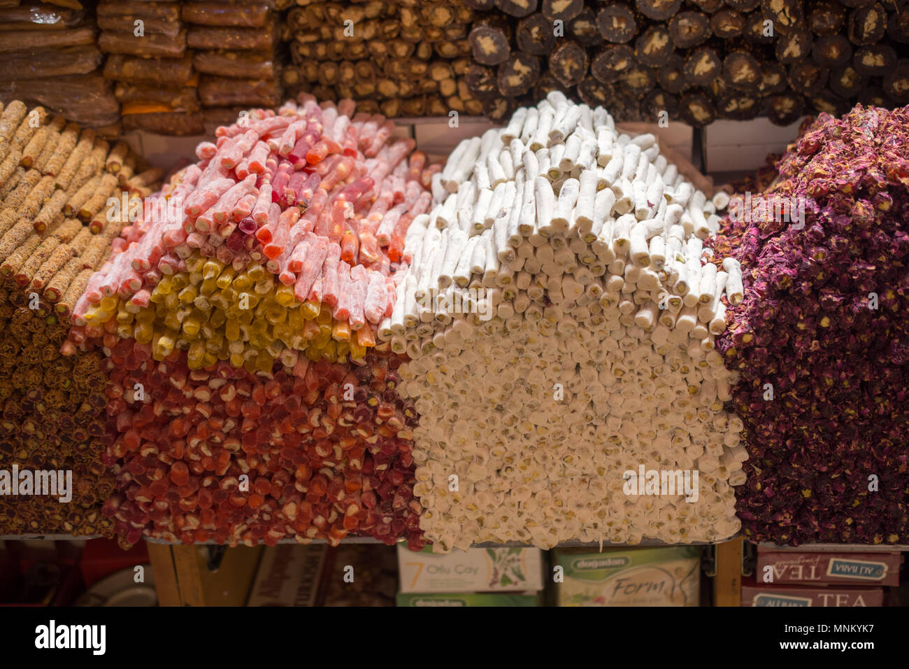 Load of traditional turkish delight lokum candy Stock Photo - Alamy