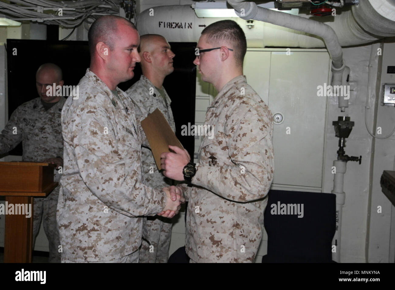 MEDITERRANEAN SEA (March 16, 2018) U.S. Marine Corps Pfc. Donald Van ...