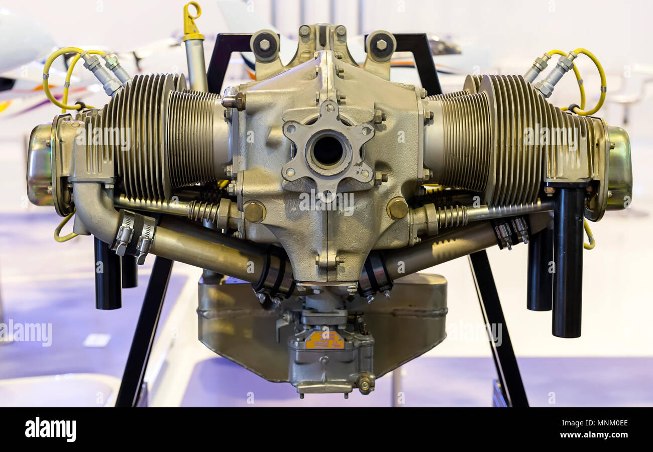 plane turbine engine mechanism closeup. working section Stock Photo - Alamy
