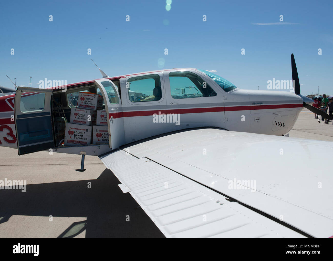 The Flights For Life aircraft displays its precious cargo mission ...