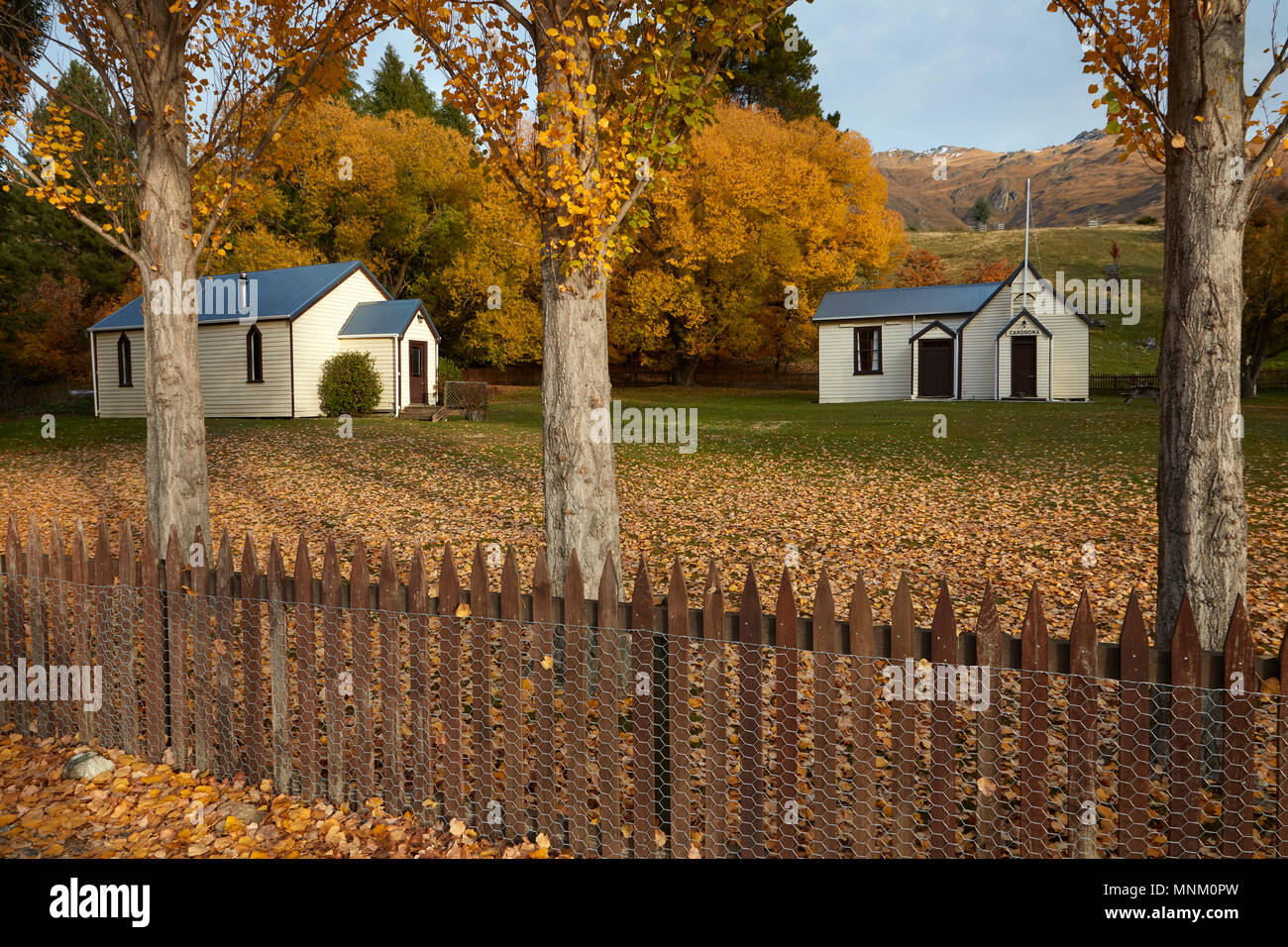 Historic Cardrona Church and Hall, Cardrona Valley, near Wanaka, South ...