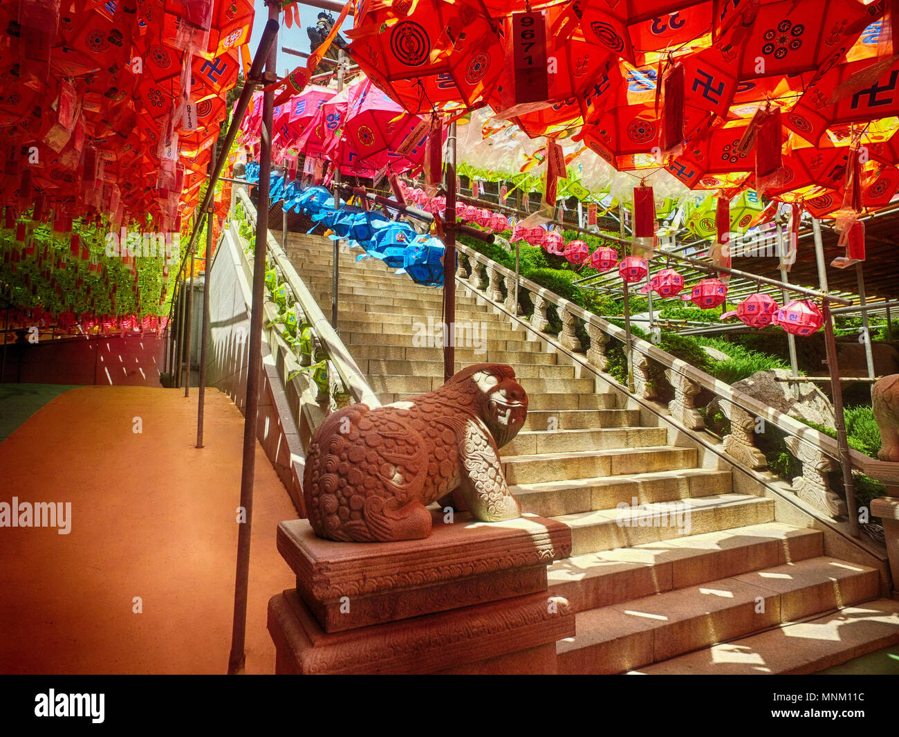 Lotus Lantern Festival in Samgwangsa Temple, Busan, South Korea, Asia when May-15-2018 Stock ...