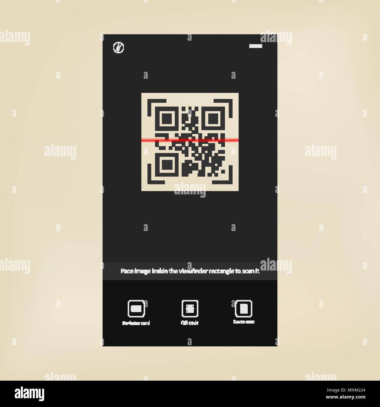 Modern tecknology. QR code scanner. Barcode reader interface Stock ...