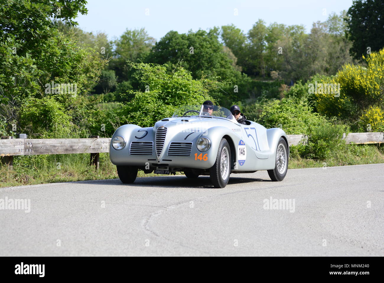 PESARO COLLE SAN BARTOLO , ITALY - MAY 17 - 2018 : ALFA ROMEO 6C 2500 ...