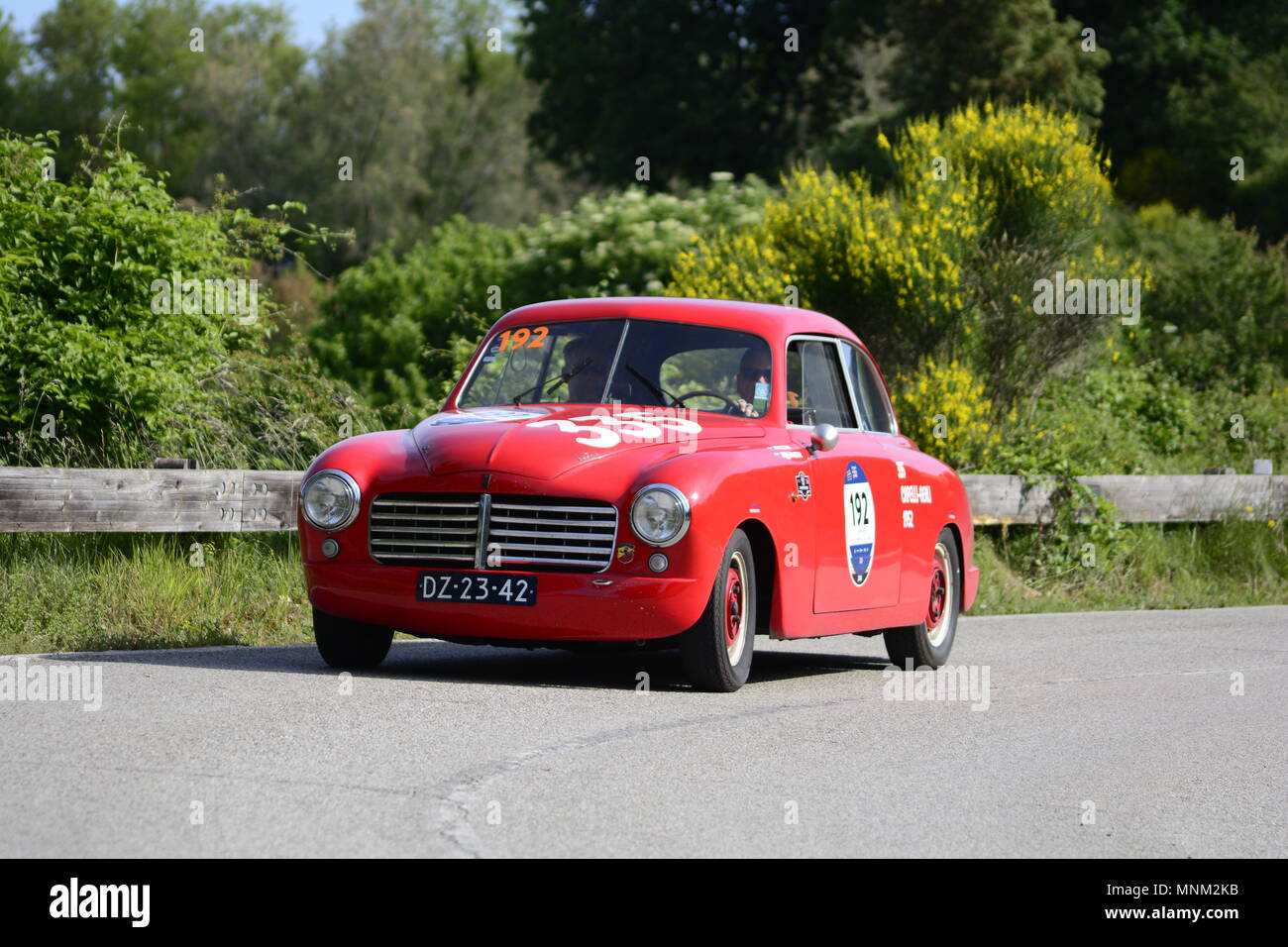 PESARO COLLE SAN BARTOLO , ITALY - MAY 17 - 2018 : ABARTH FIAT 1400 ...