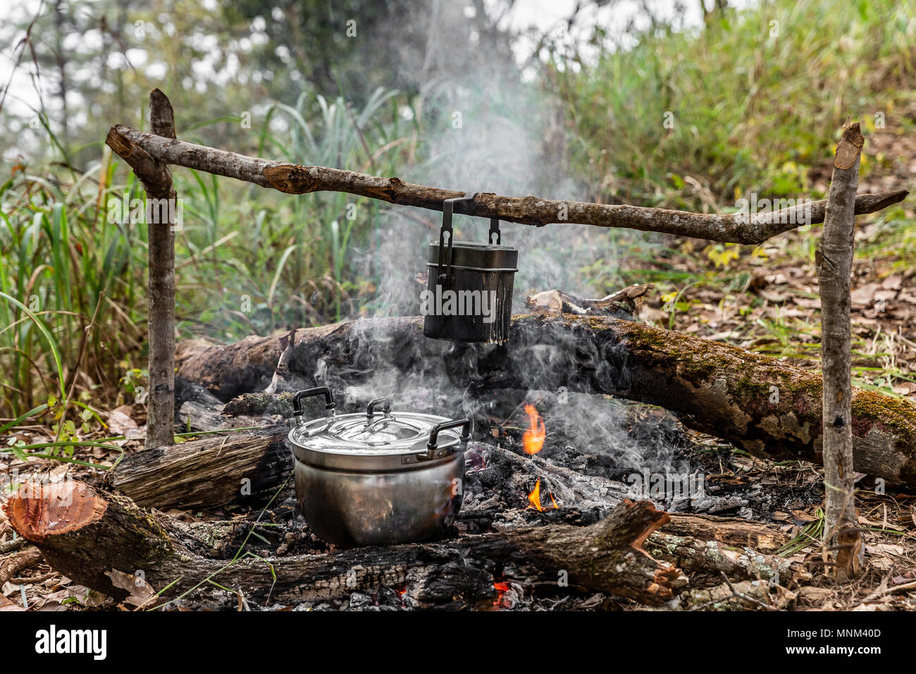 Campfire cooking hi-res stock photography and images - Alamy
