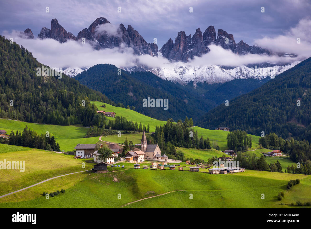 Famous best alpine place of the world, Santa Maddalena (St Magdalena ...