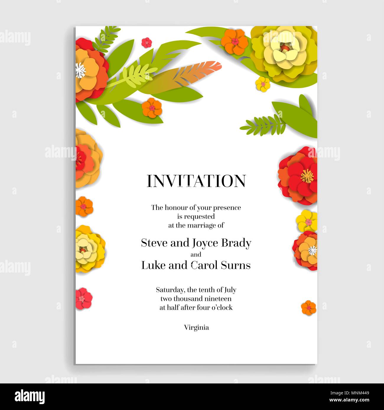 Wedding invitation card Stock Vector Image & Art - Alamy