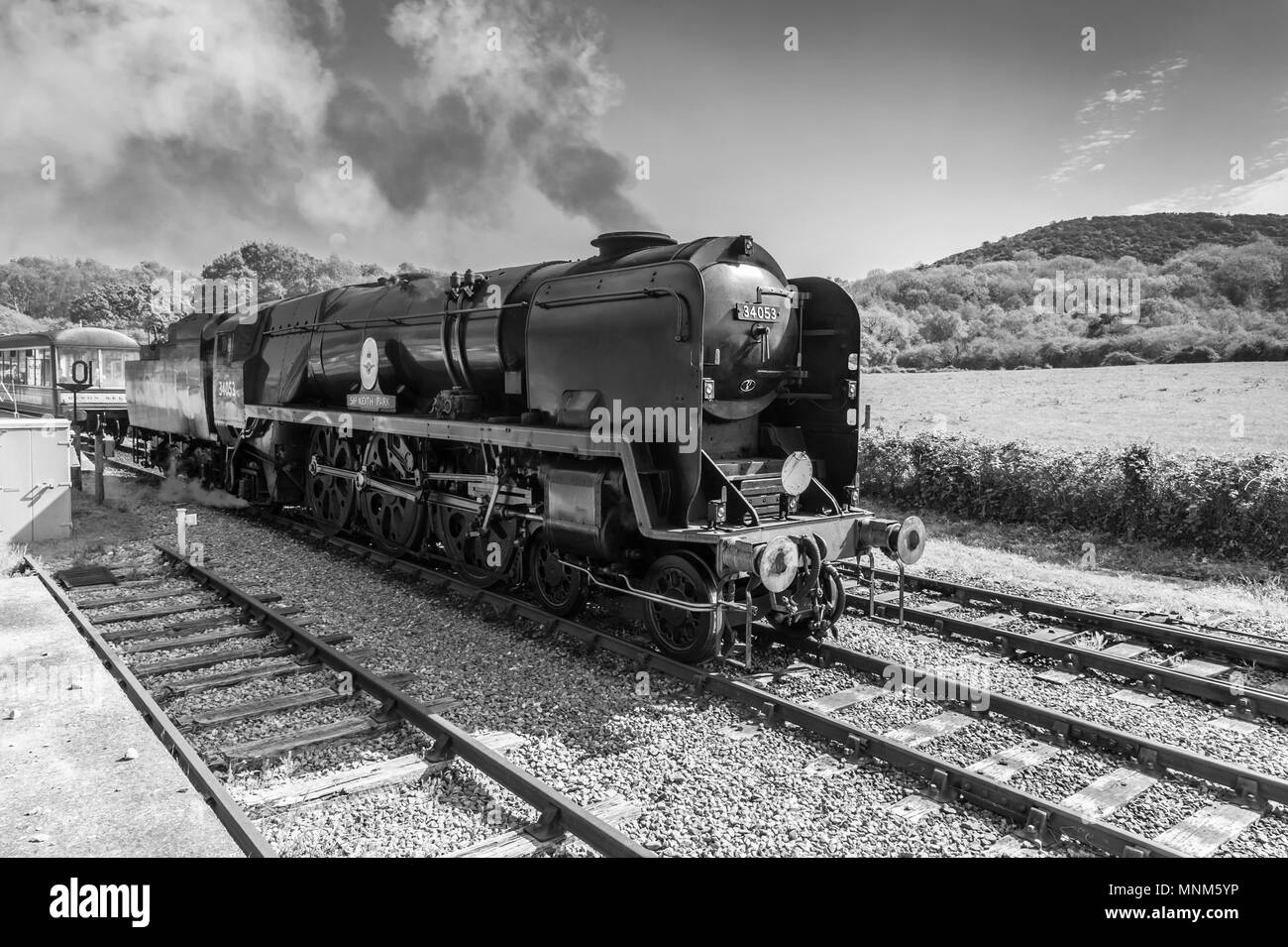 Railway Scene On The Swanage Heritage Railway With The Sir Keith Park Railway Scene On The Swanage Heritage Railway With The Sir Keith Park