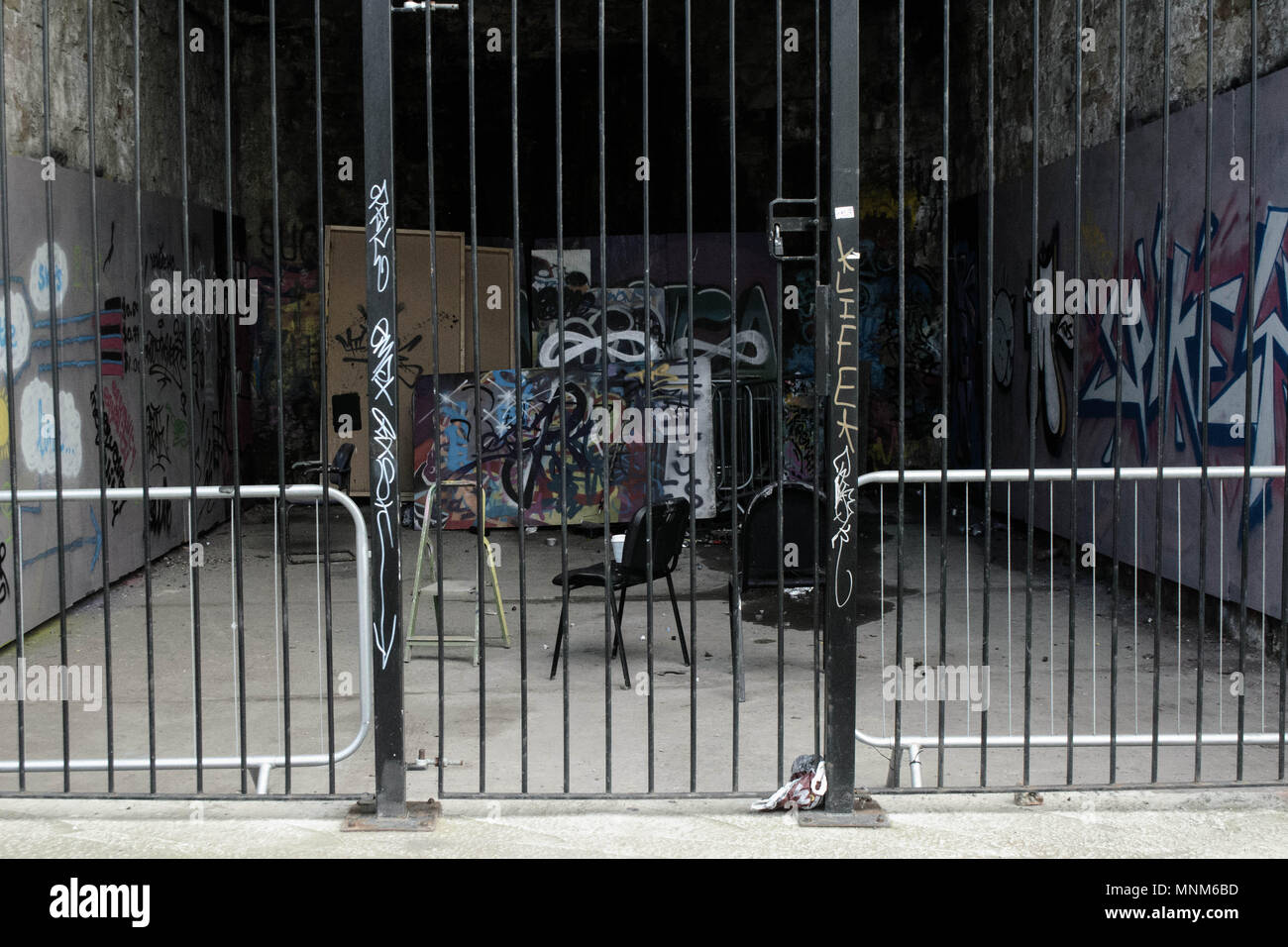 City Graffiti Den Stock Photo - Alamy