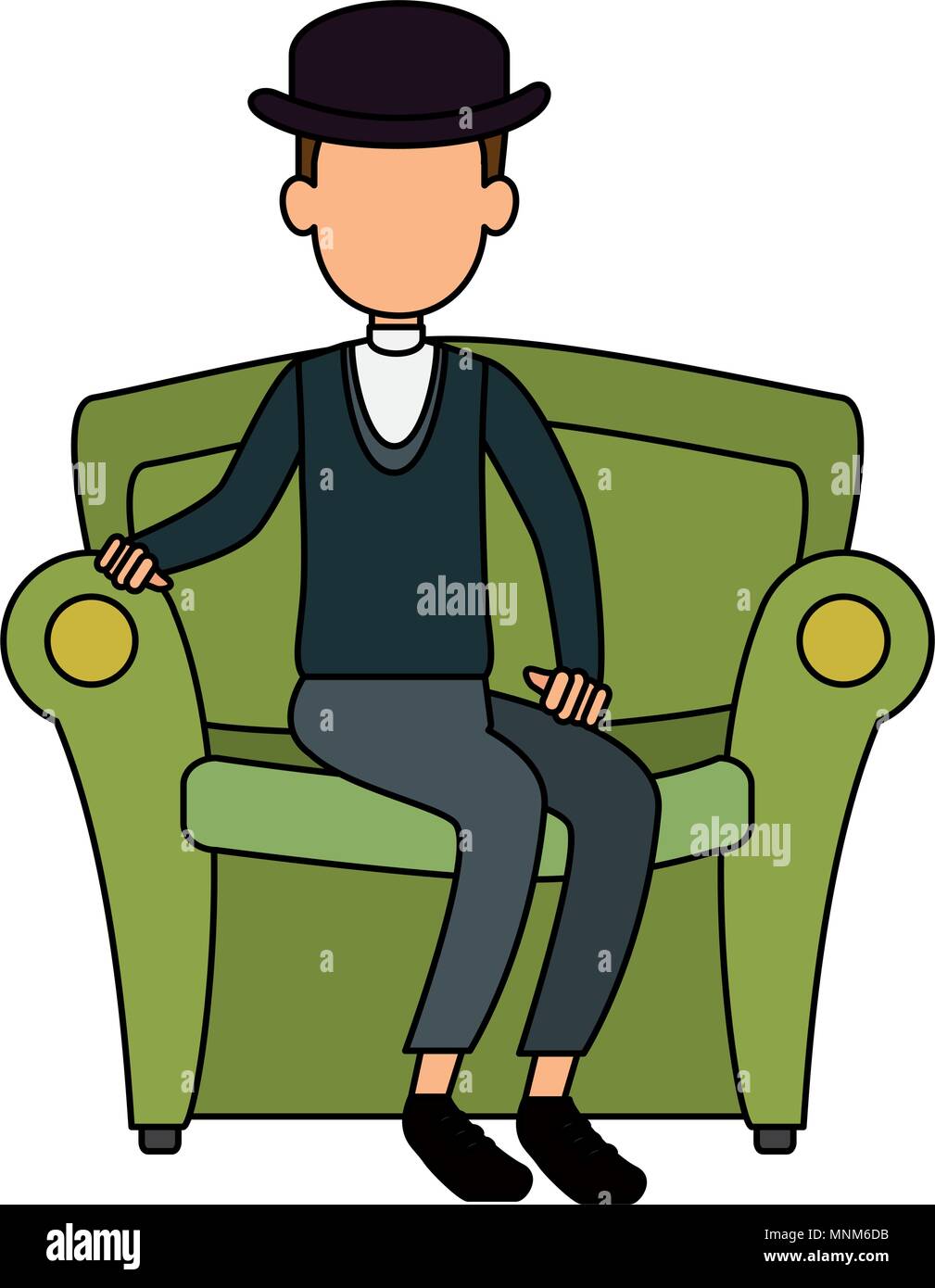 cute father in sofa avatar character Stock Vector Image & Art - Alamy