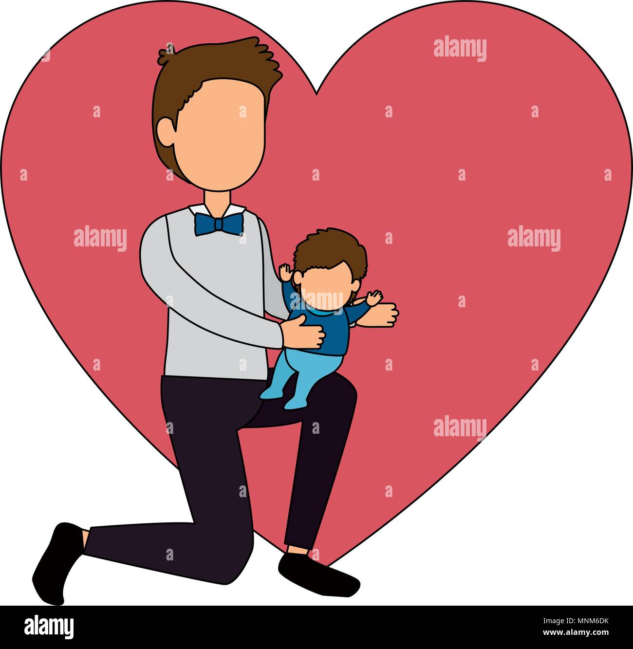 cute father lifting baby in heart Stock Vector Image & Art - Alamy