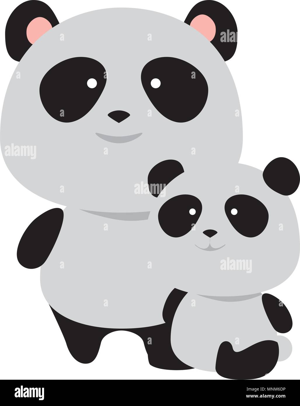 cute father and son panda bears characters Stock Vector Image & Art - Alamy