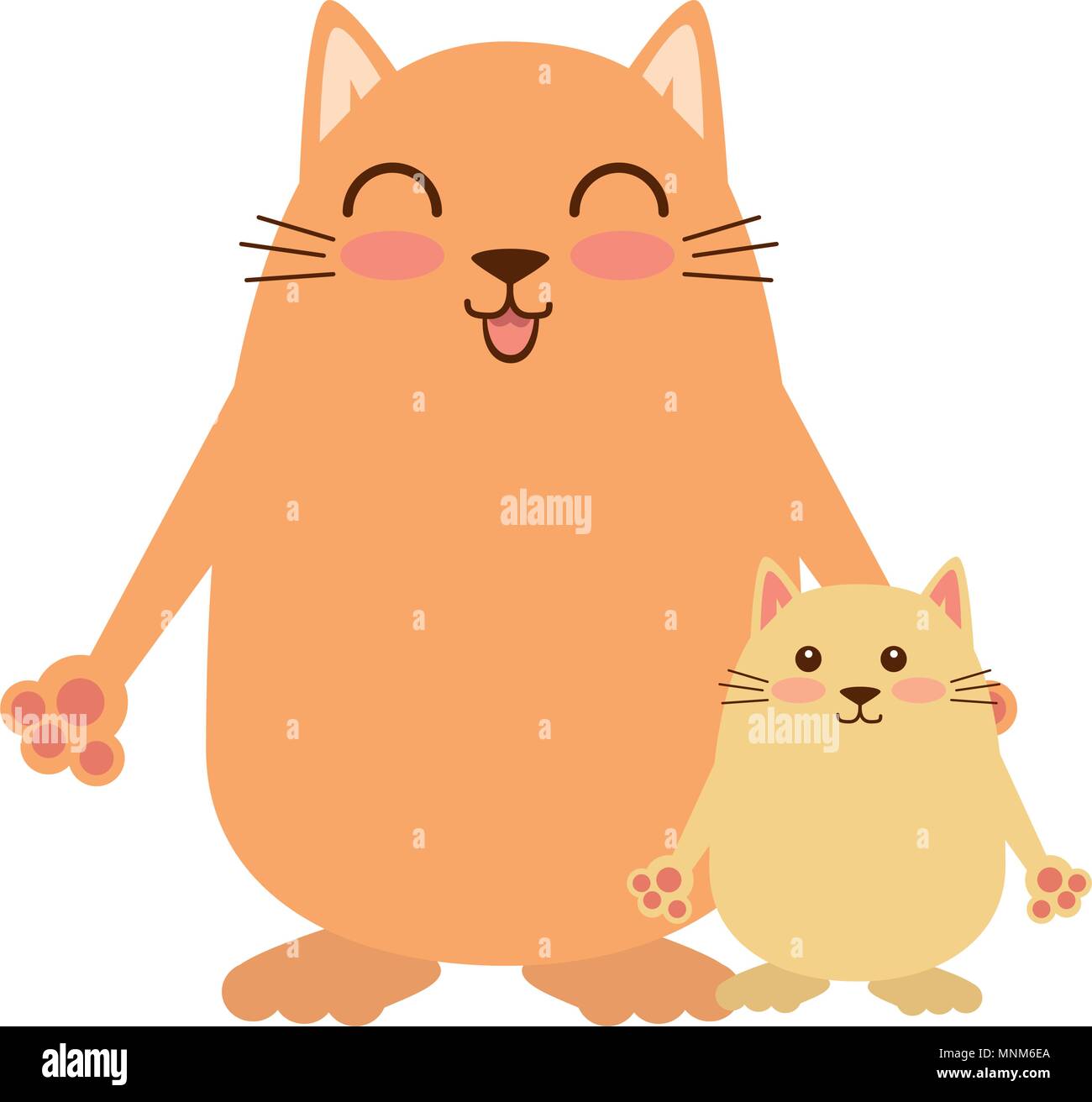 cute mother and daughter cats characters Stock Vector Image & Art - Alamy