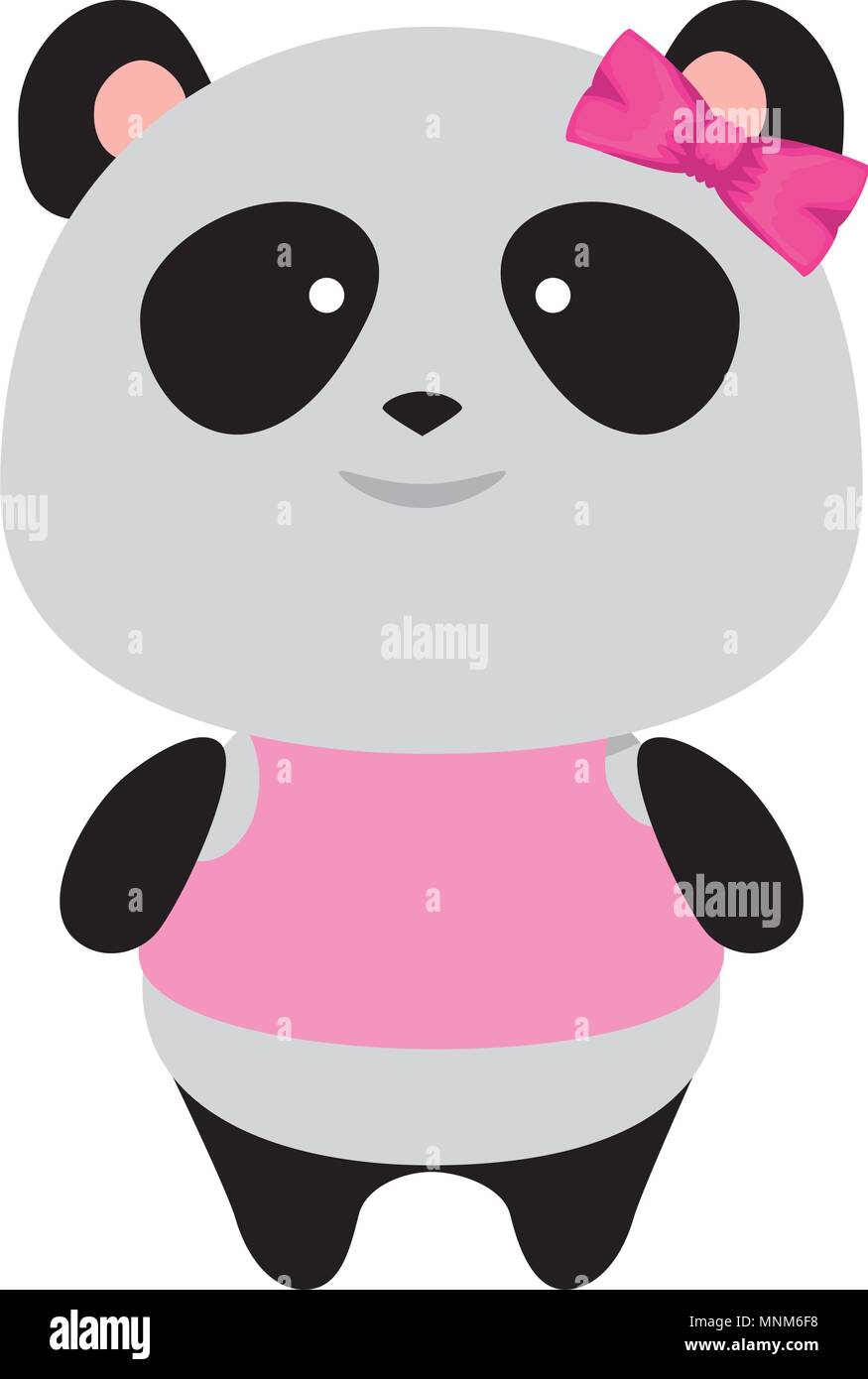 cute female panda bear character Stock Vector Image & Art - Alamy