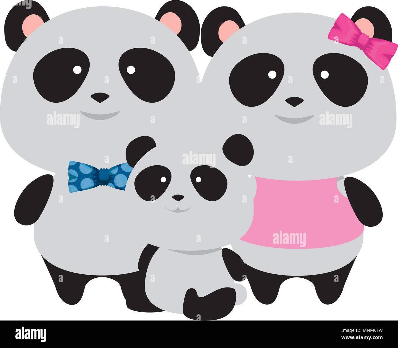 cute family panda bears characters Stock Vector Image & Art - Alamy
