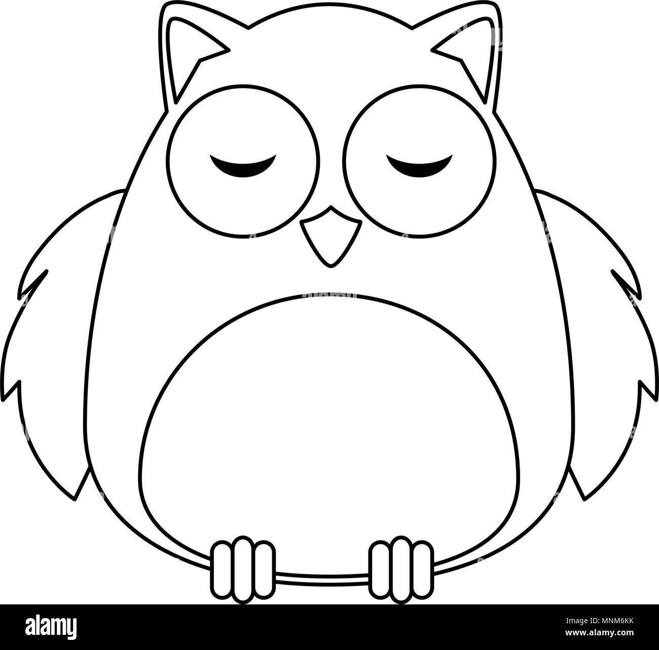 Cute baby owl Black and White Stock Photos & Images - Alamy