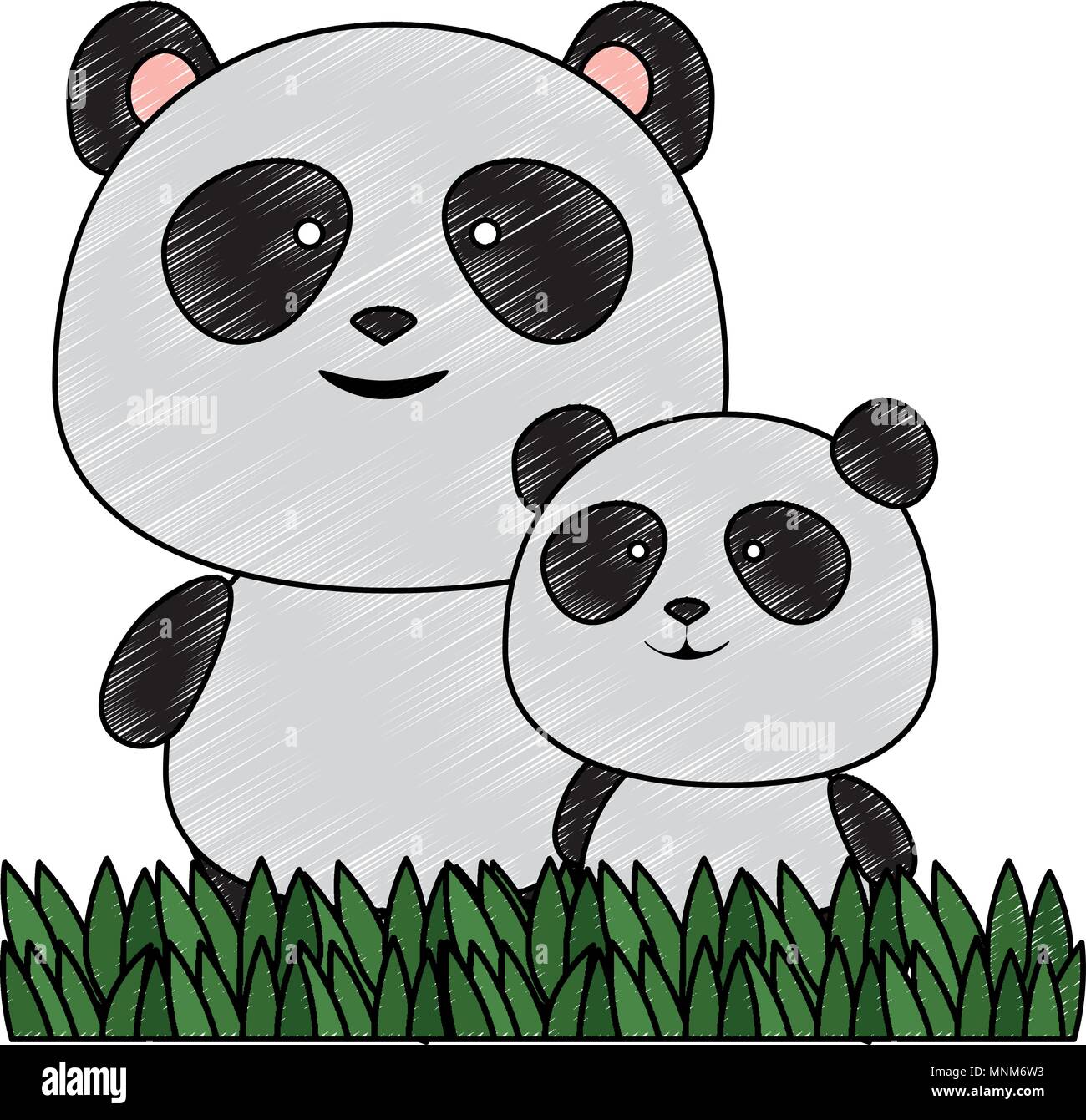 cute father and son panda bears characters Stock Vector Image & Art - Alamy