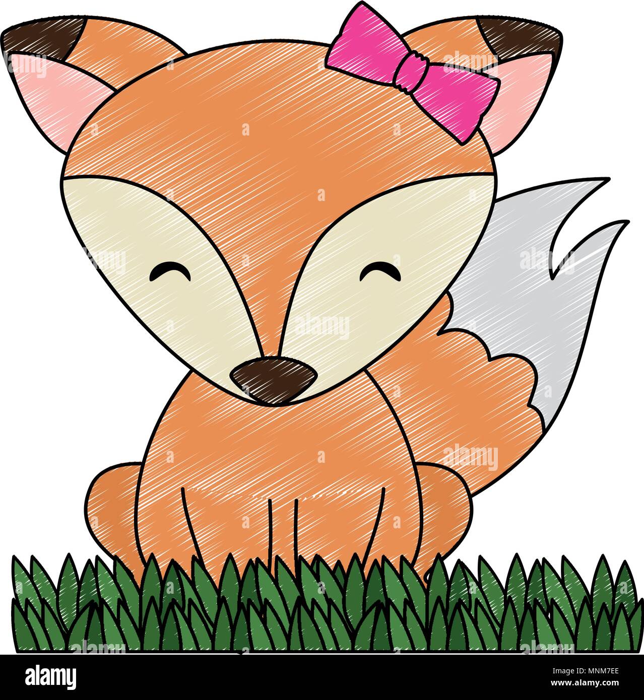 cute female fox adorable character Stock Vector Image & Art - Alamy