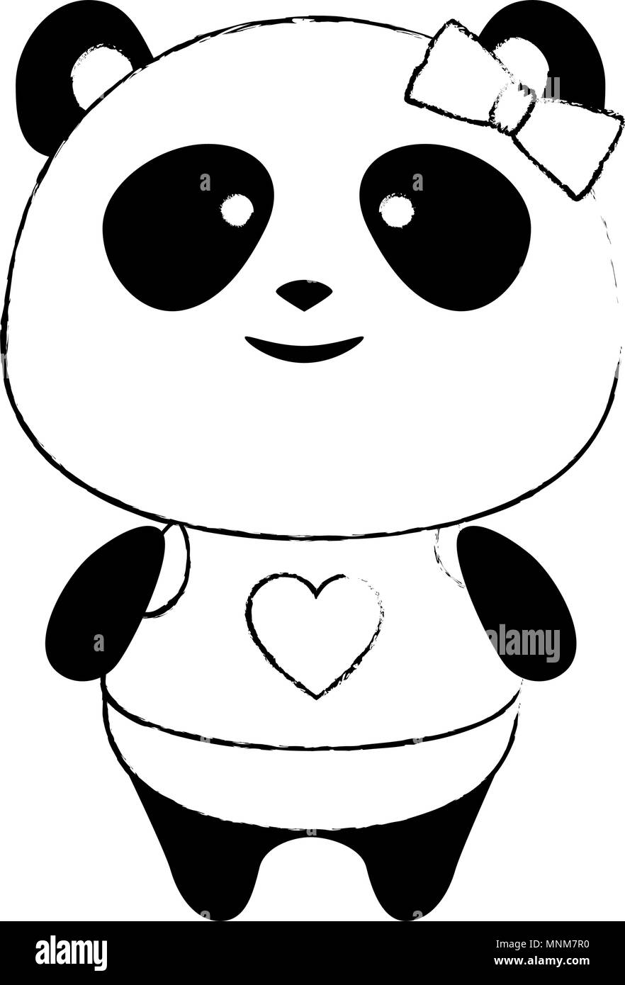 cute female panda bear character Stock Vector Image & Art - Alamy