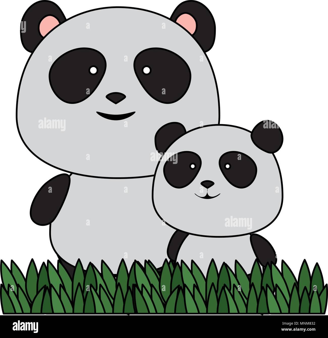 cute father and son panda bears characters Stock Vector Image & Art - Alamy