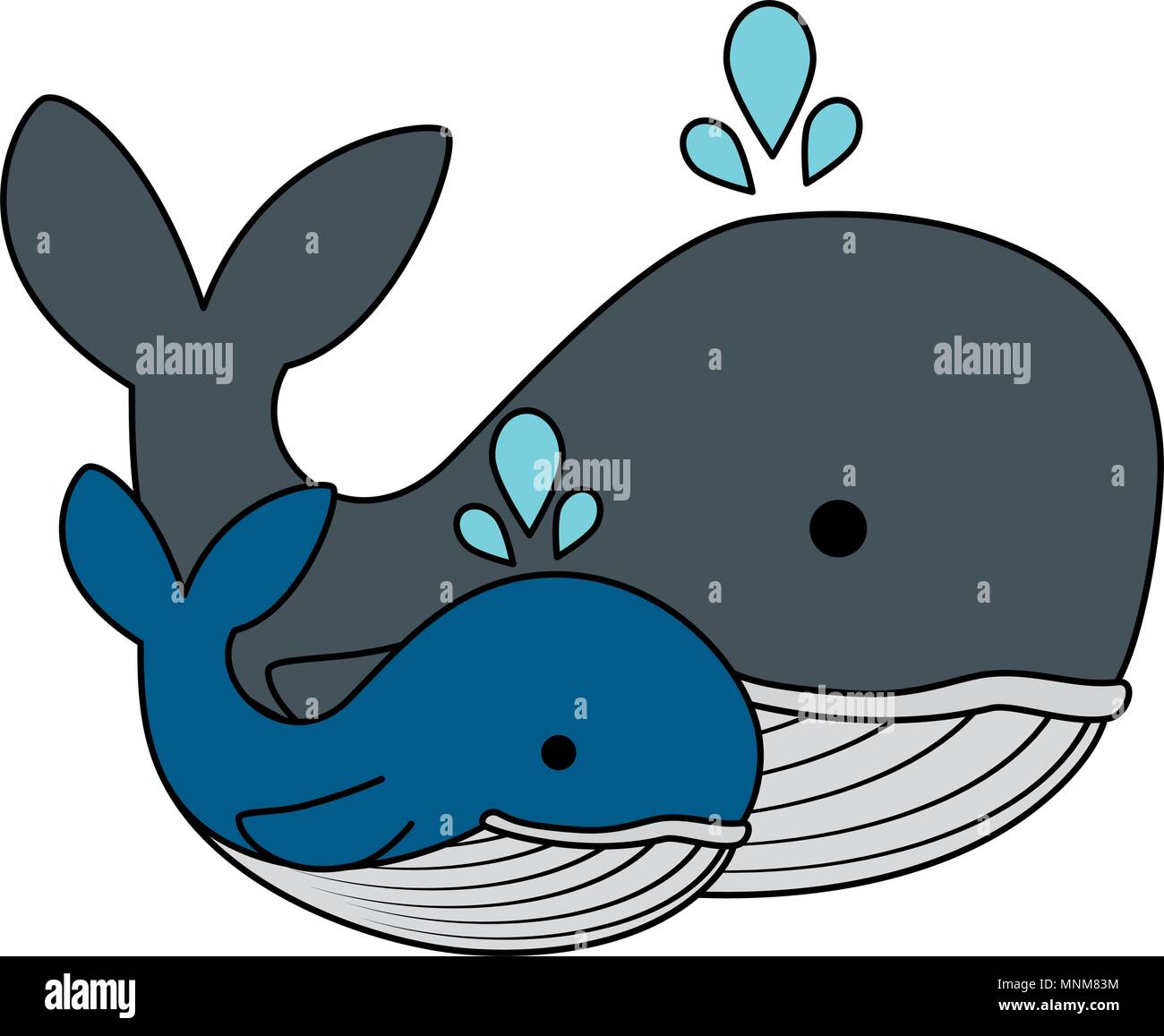 Mom And Baby Whale Clip Art
