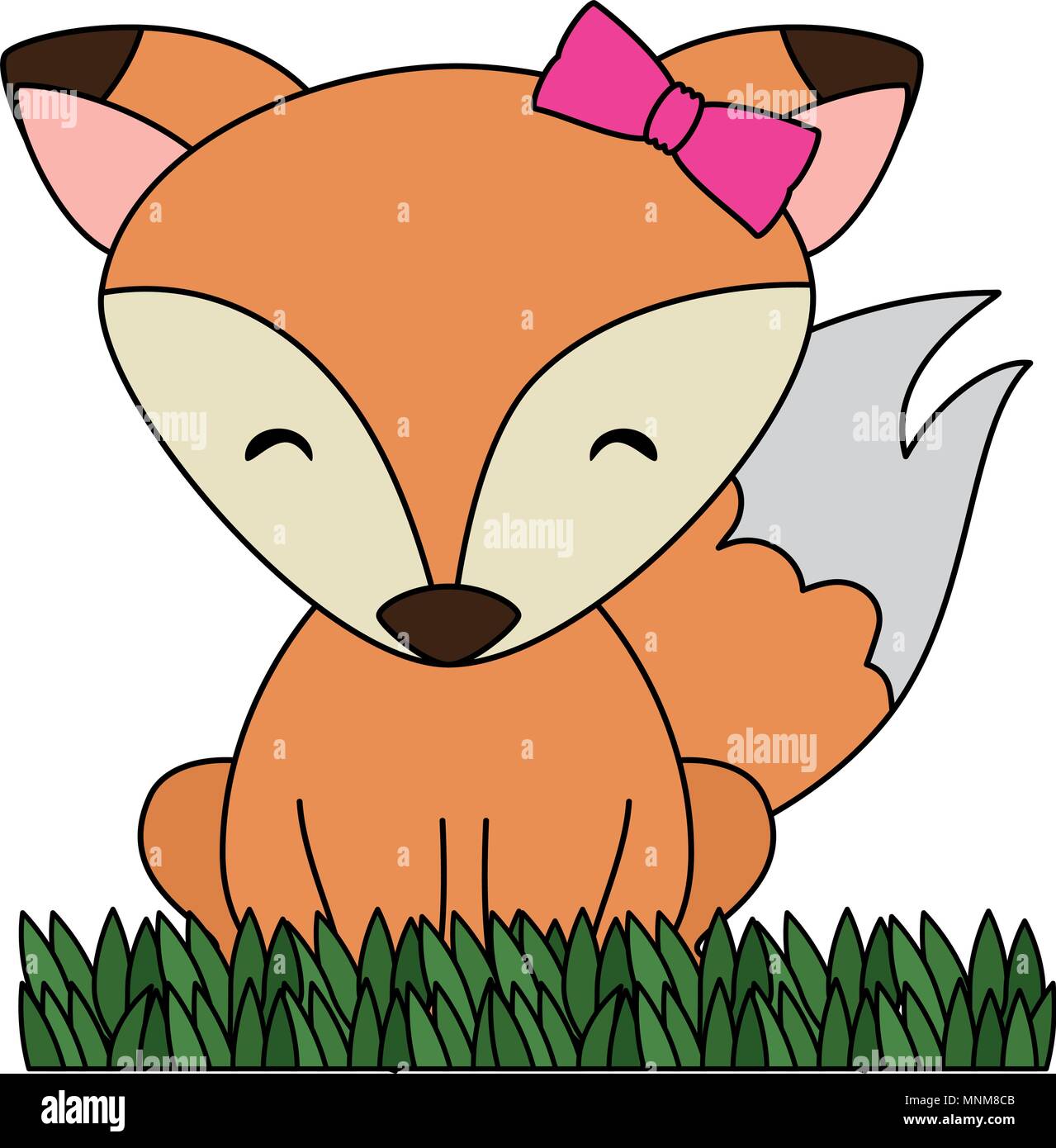 cute female fox adorable character Stock Vector Image & Art - Alamy