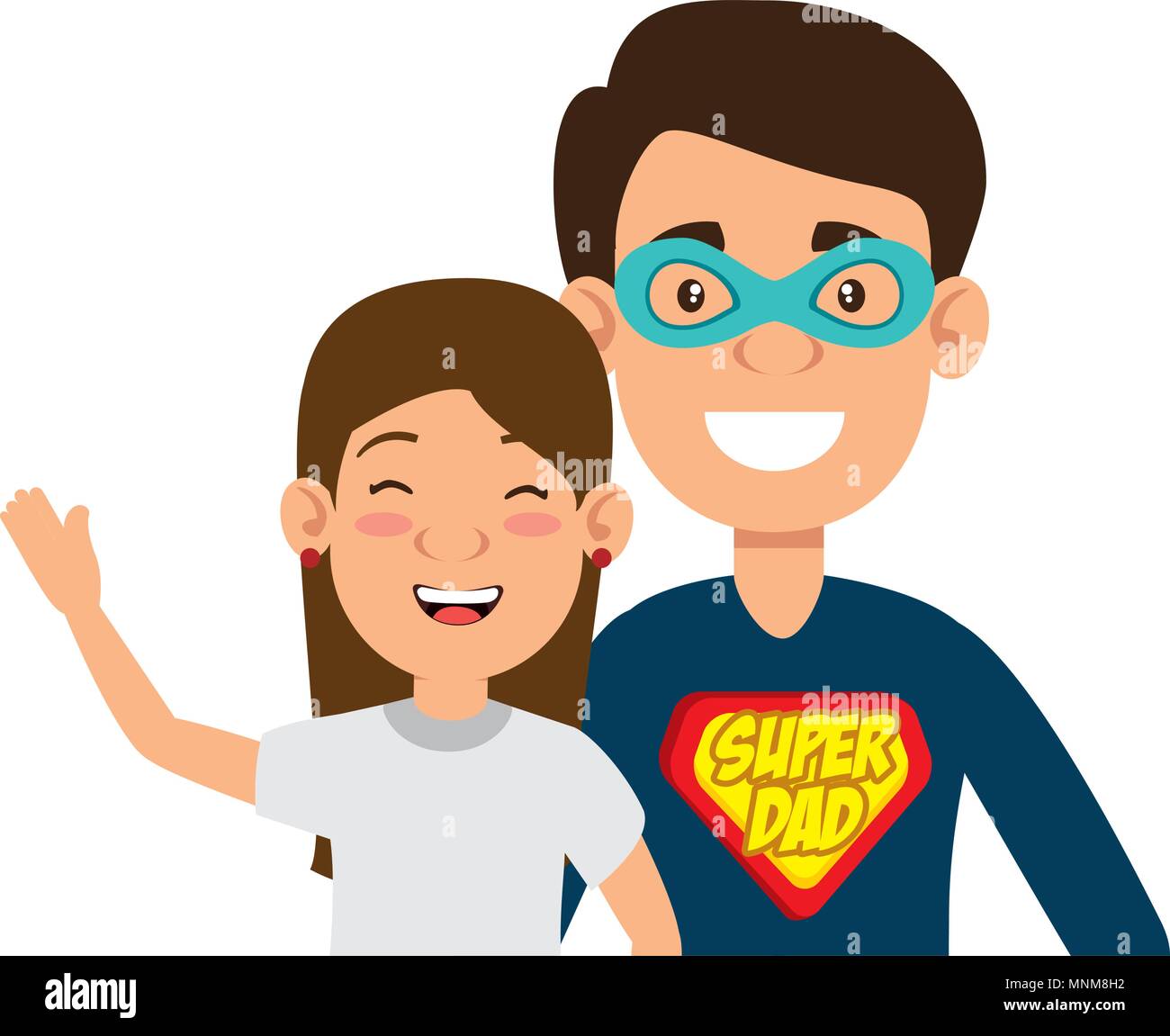 super best dad with daughter characters Stock Vector Image & Art - Alamy