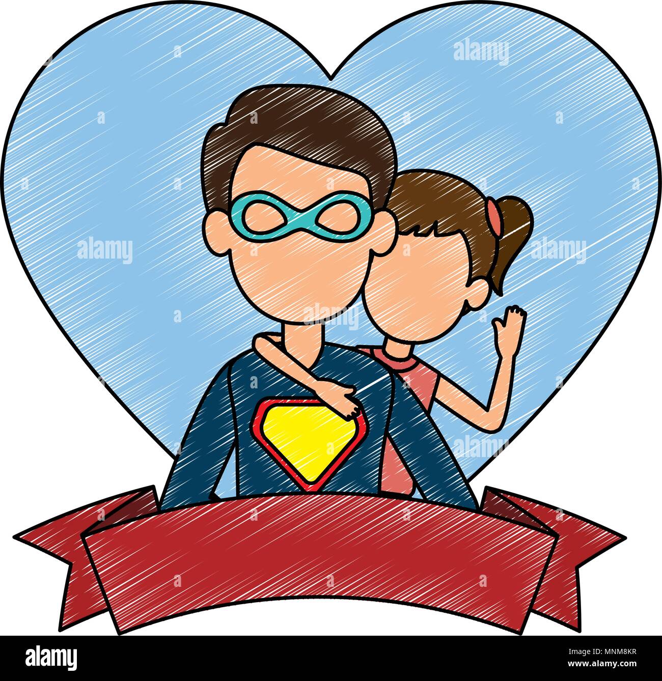 super best dad and daughter with heart characters Stock Vector Image ...