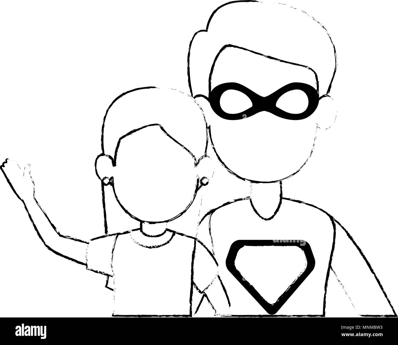super best dad with daughter characters Stock Vector Image & Art - Alamy