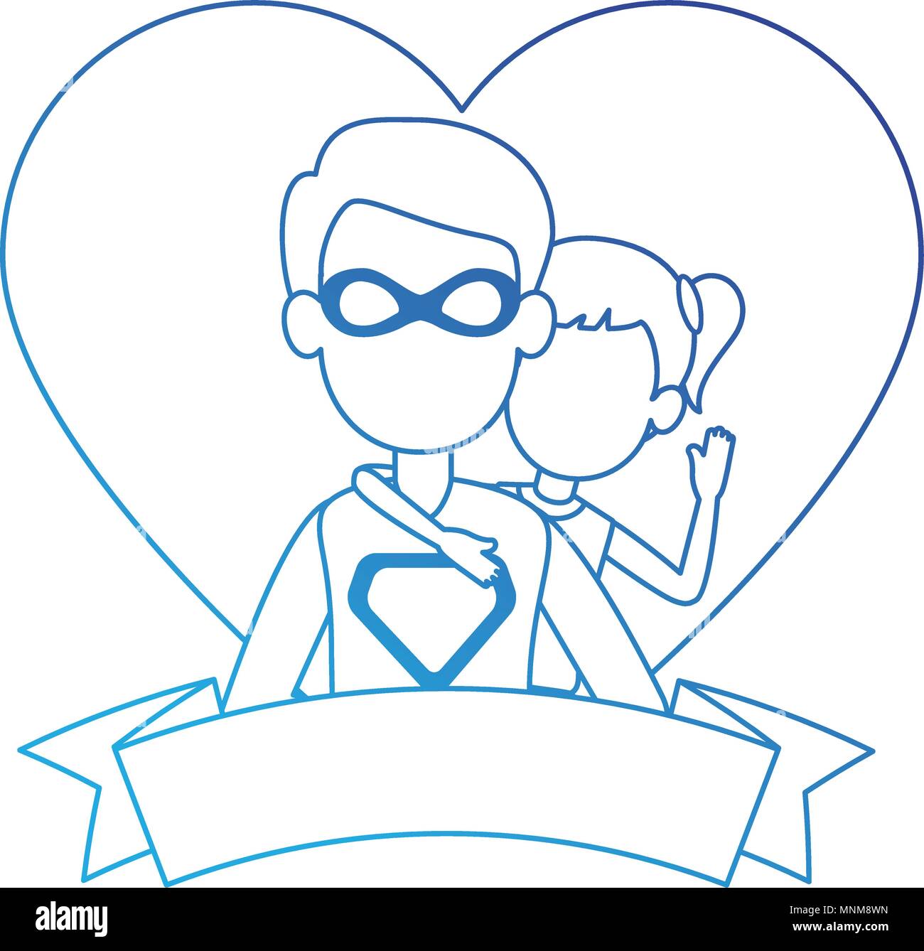 Cartoon character super heart Stock Vector Images - Alamy