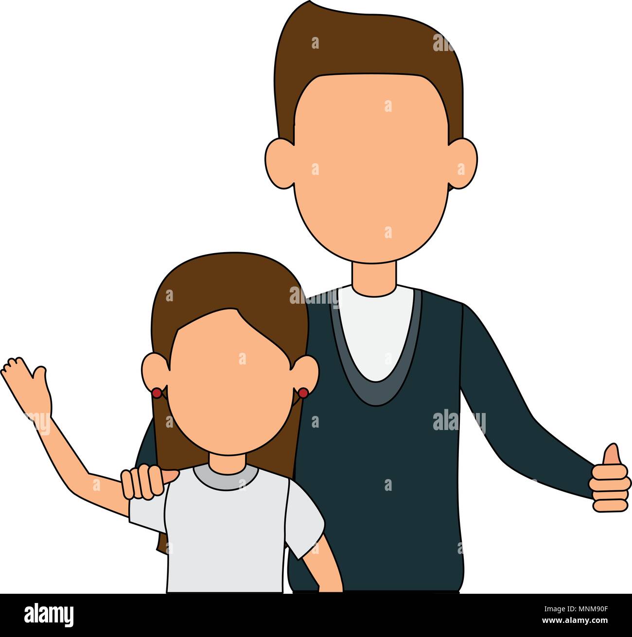 best dad with little daughter characters Stock Vector Image & Art - Alamy