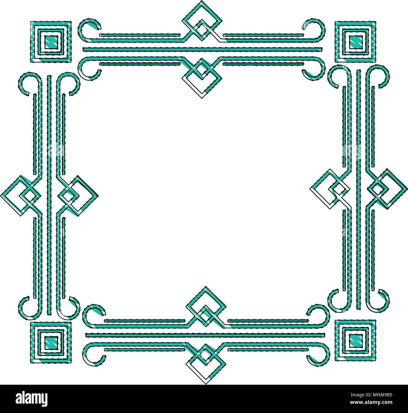 square victorian frame isolated icon Stock Vector Image & Art - Alamy