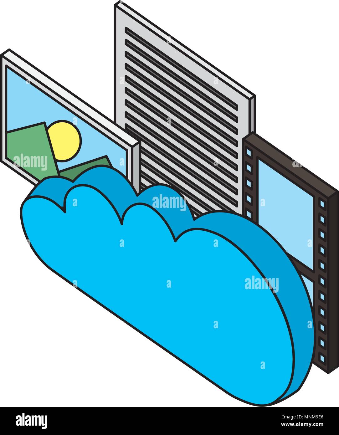 cloud computing with formats files Stock Vector Image & Art - Alamy