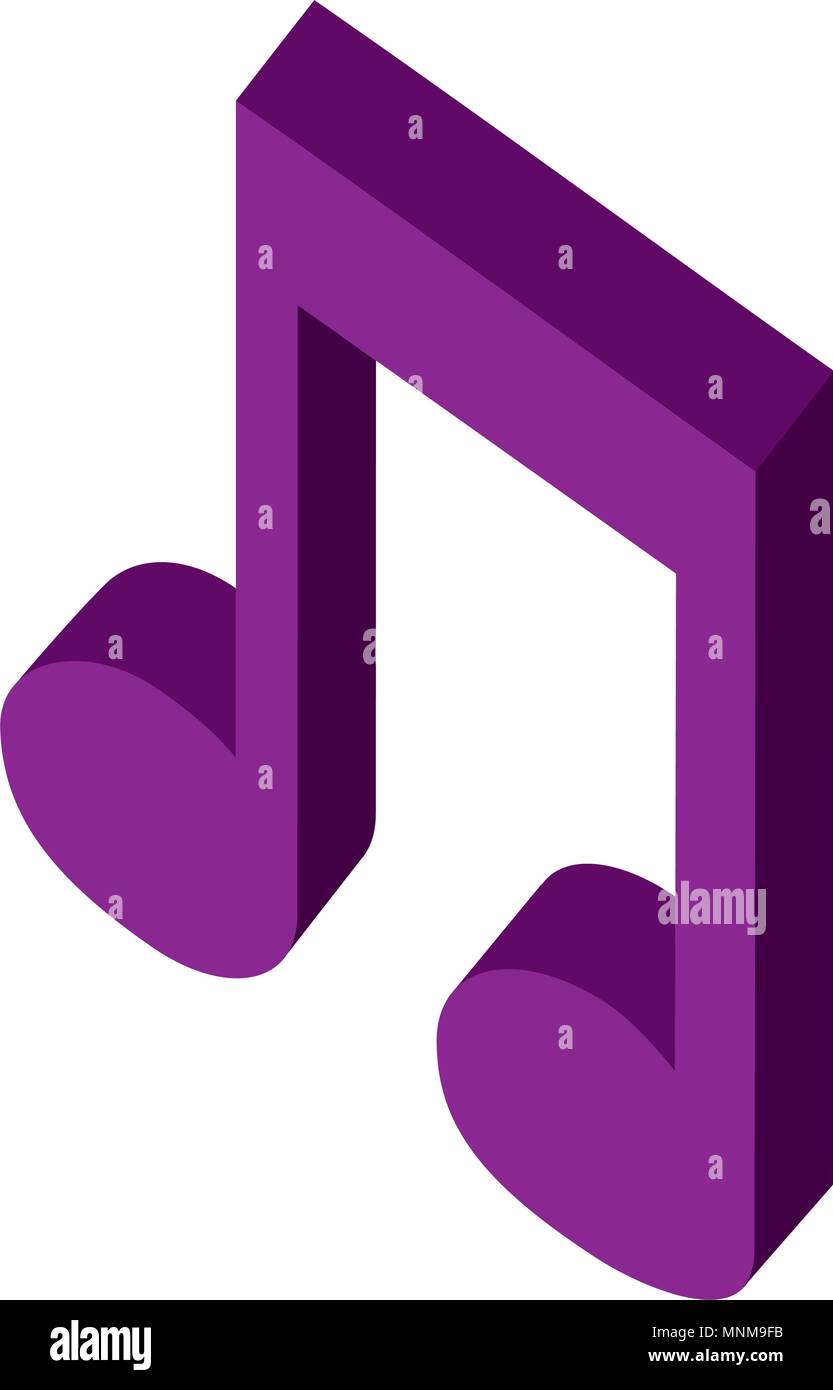 music note sound audio isometric Stock Vector Image & Art - Alamy