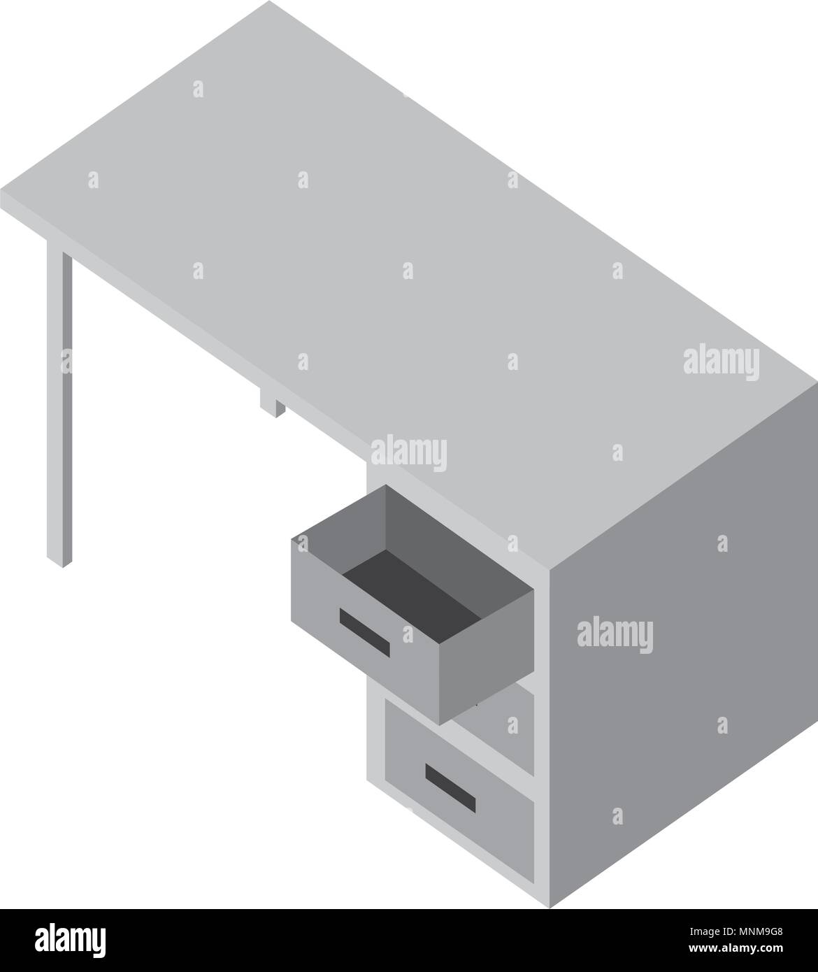 office desk furniture drawers isometric image Stock Vector Image & Art ...