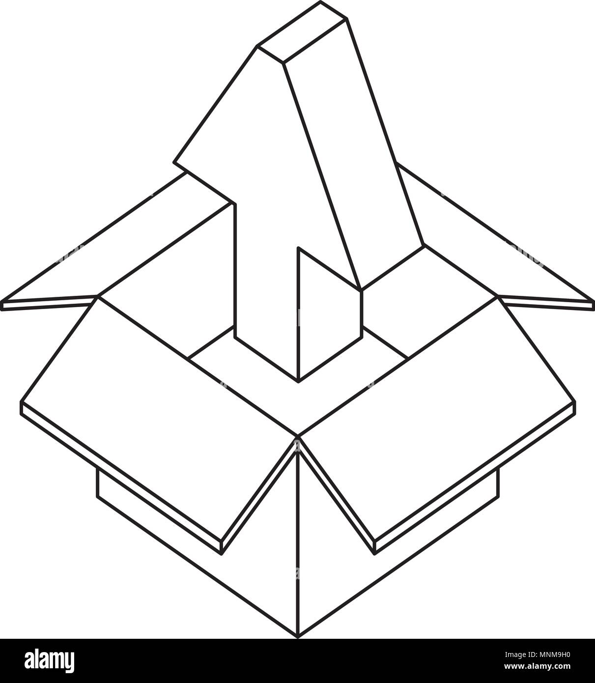 cardboard box storage upload arrow Stock Vector Image & Art - Alamy